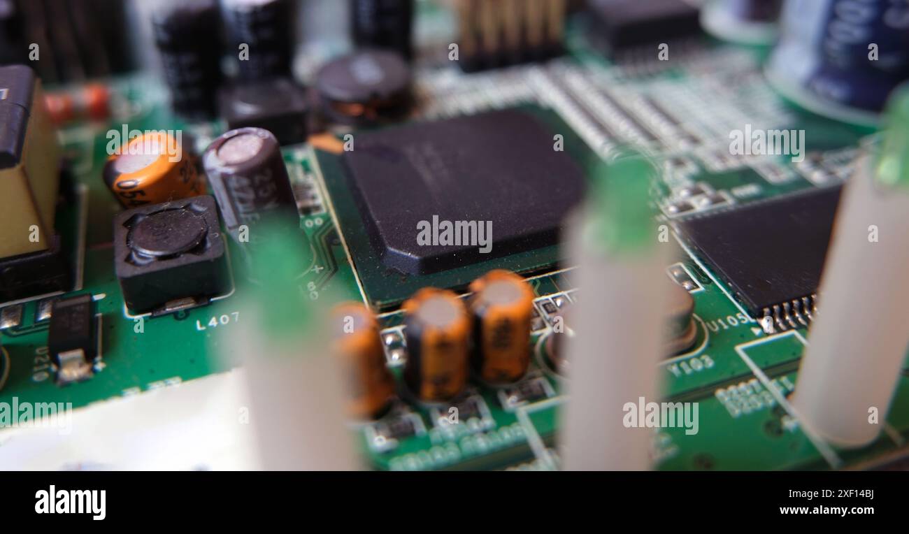 Central processor of an electronic circuit board. Focused on ...