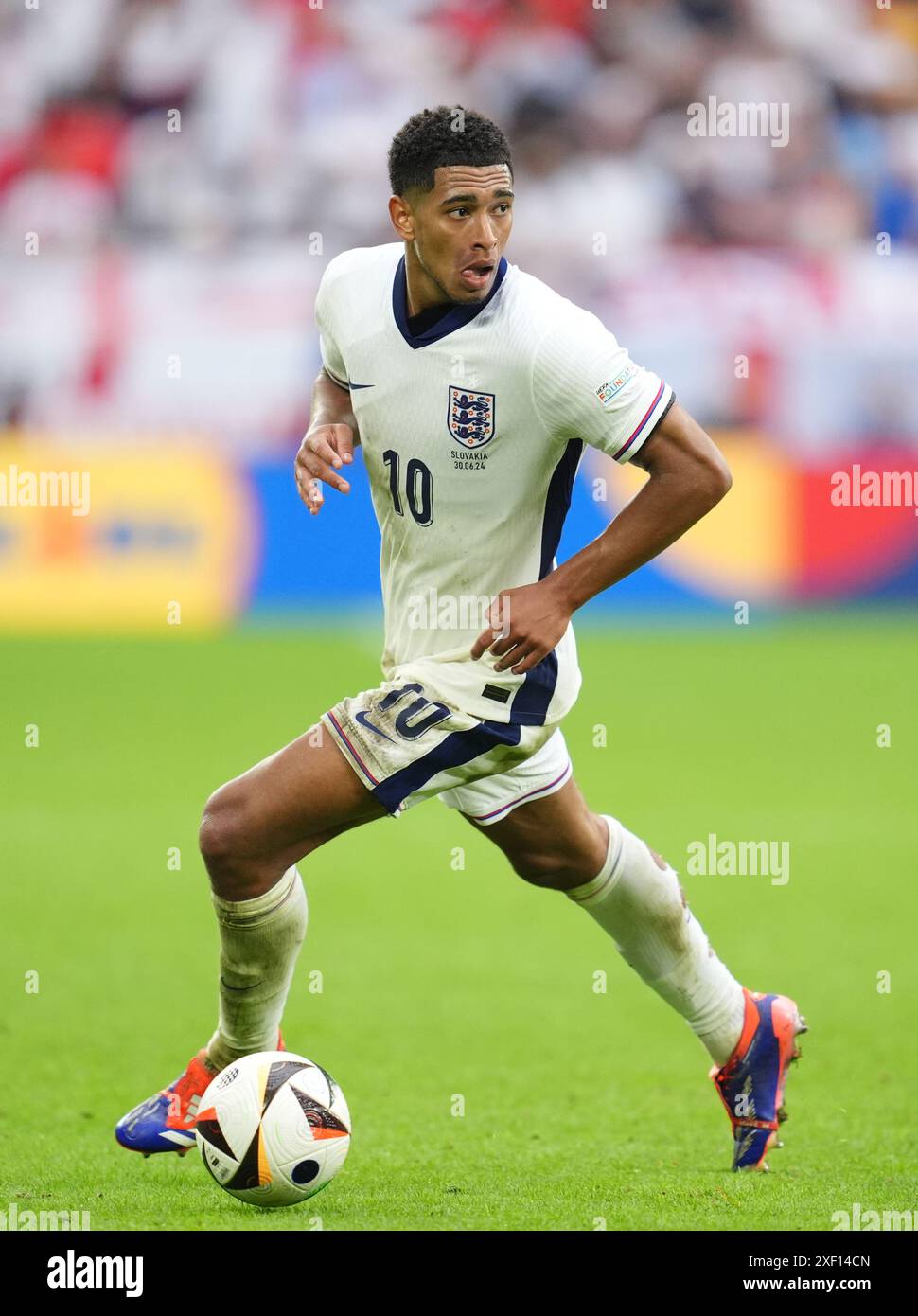 England's Jude Bellingham during the UEFA Euro 2024, round of 16 match ...
