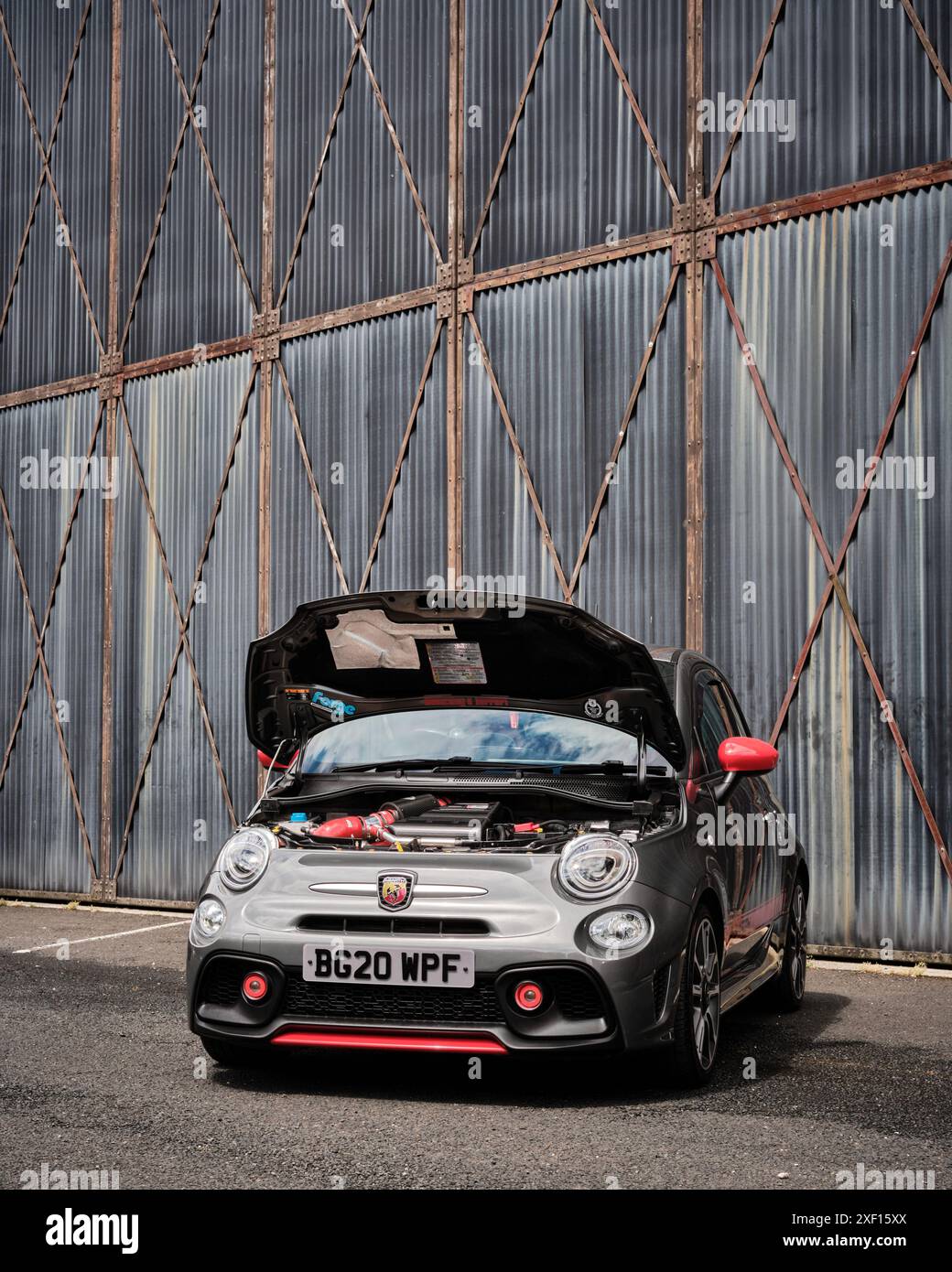 Abarth with open bonnet hi-res stock photography and images - Alamy