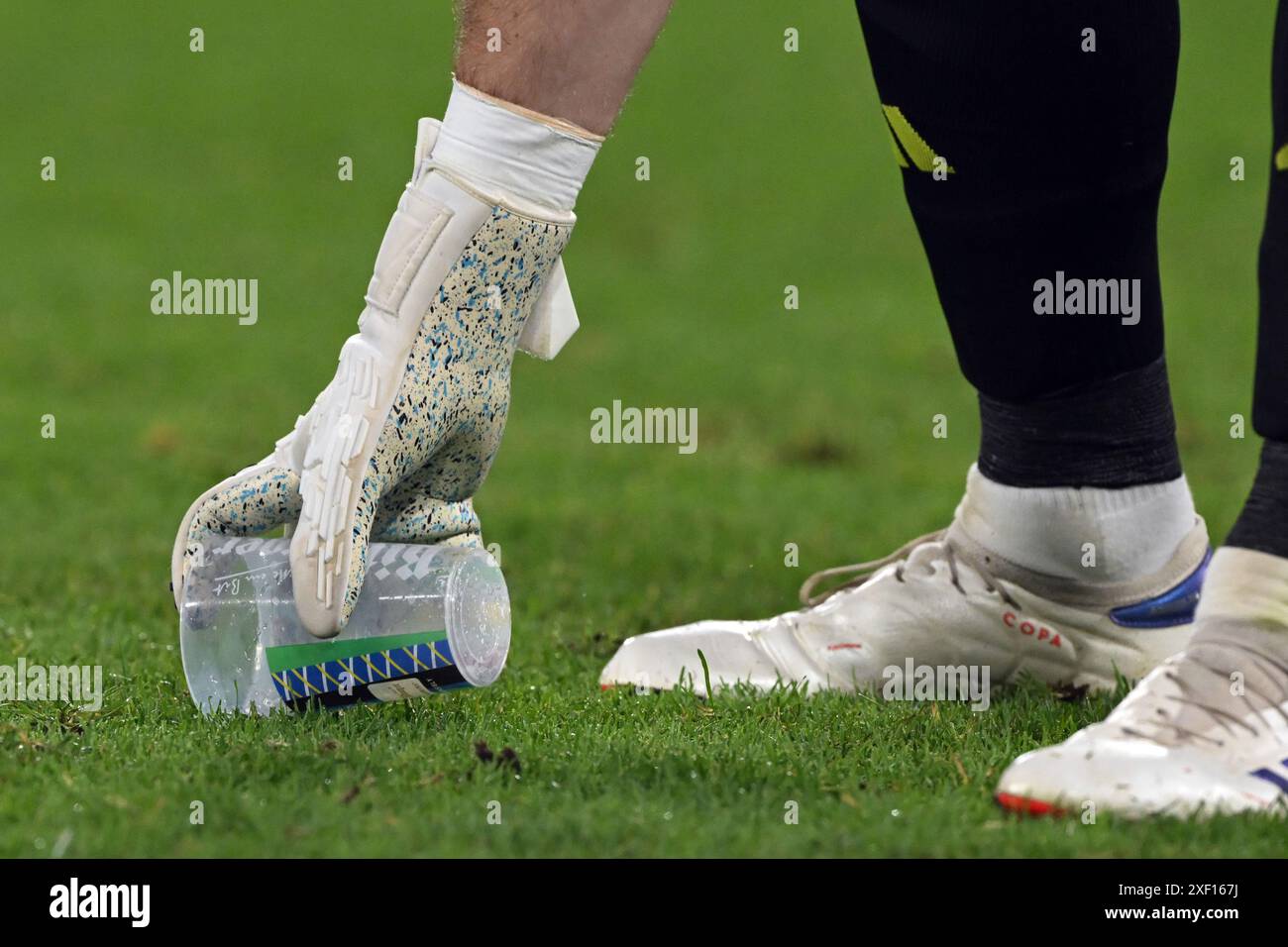 COLOGNE - Cup on the pitch during the UEFA EURO 2024 round of 16 match ...