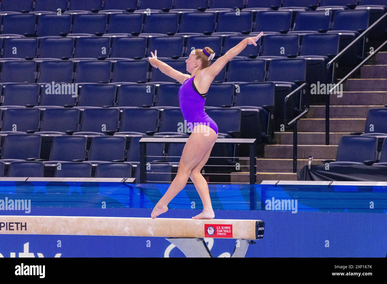Minneapolis, Mn, USA. 26th June, 2024. EVELYN LOWE practices on the ...