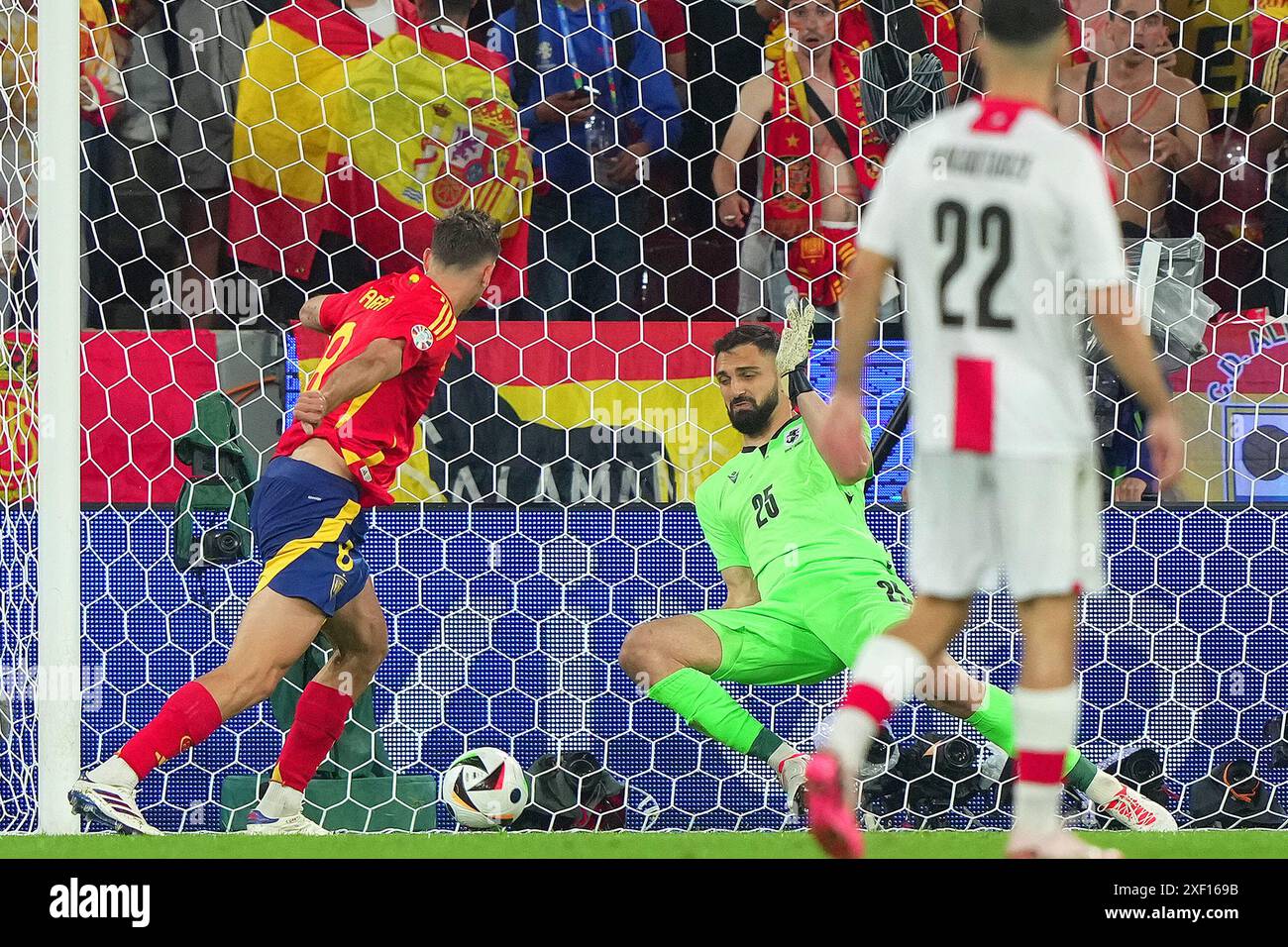Spain's Fabian Ruiz scores goal 2-1 during the Euro 2024 soccer match ...