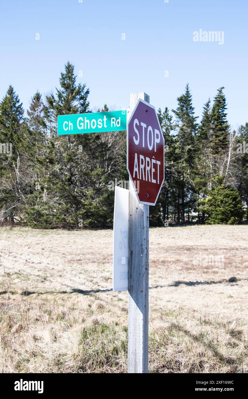 Ghost Road sign in St. Andrews, New Brunswick, Canada Stock Photo - Alamy