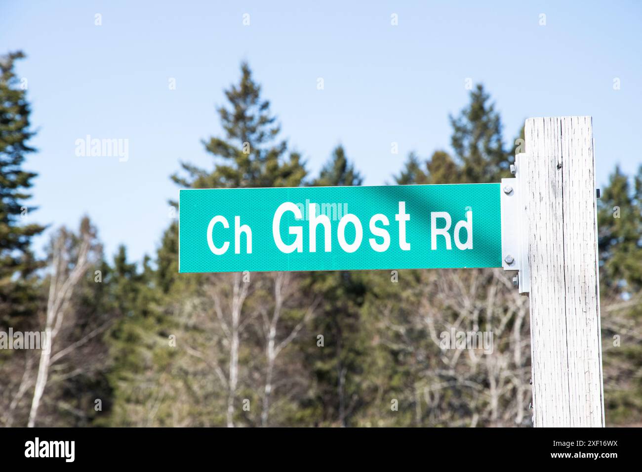 Ghost Road sign in St. Andrews, New Brunswick, Canada Stock Photo - Alamy