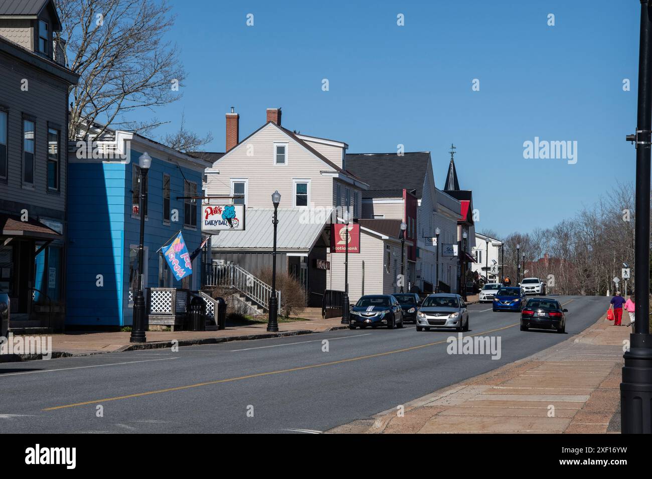 Portage Street in downtown St. George, New Brunswick, Canada Stock ...