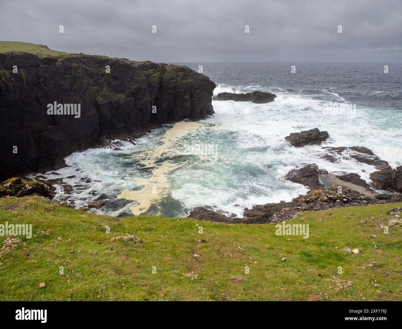 The rugged cliffs at Eshaness, Shetland, UK Stock Photo - Alamy