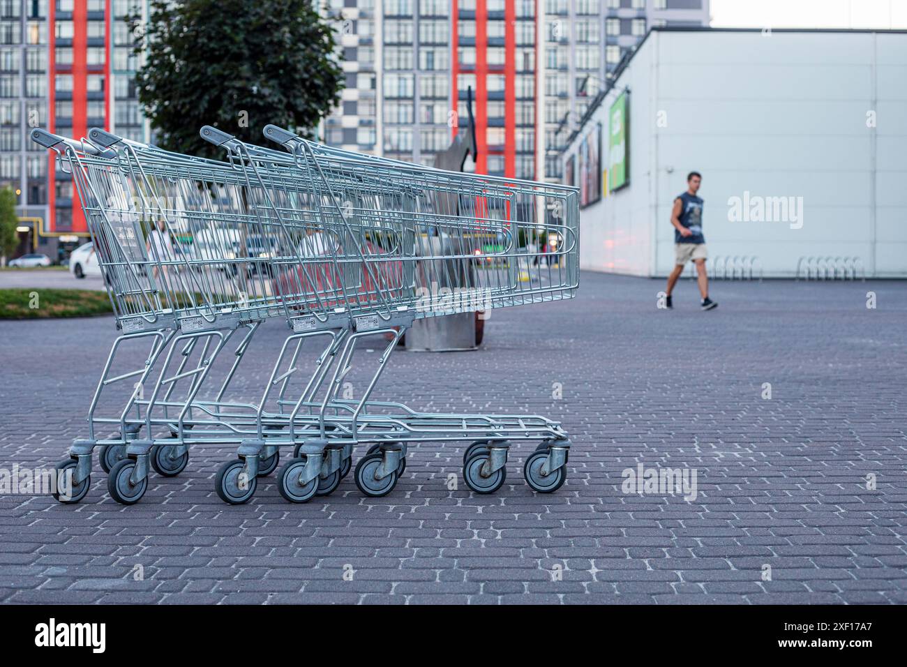 Stacked entrance carts hi-res stock photography and images - Alamy