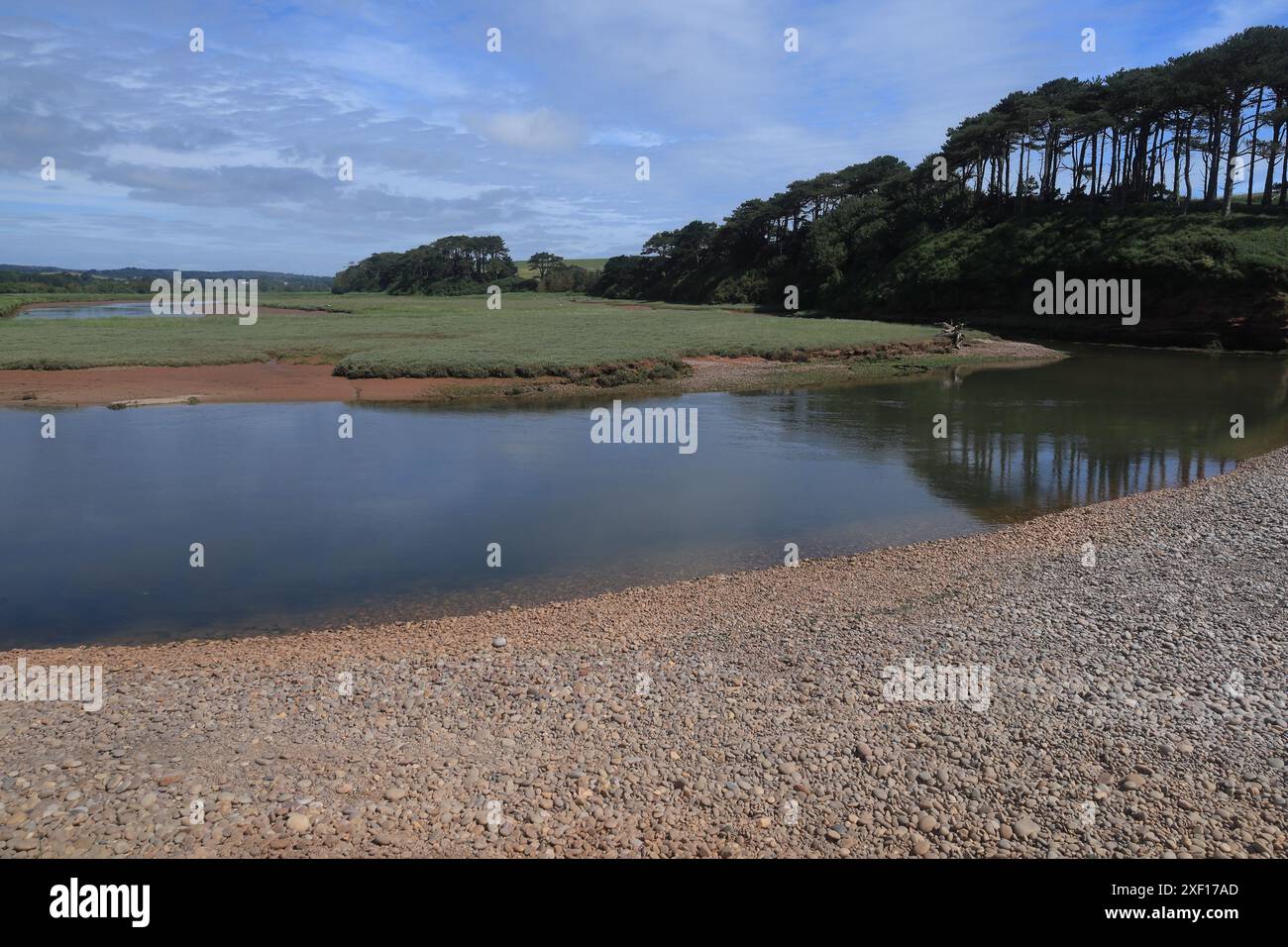 River Otter nature reserve, Budleigh Salterton, East Devon, England, UK ...
