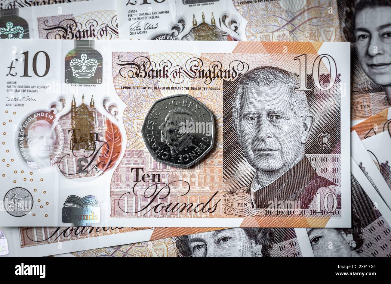 Banknotes featuring a portrait of King Charles III, first issued in ...