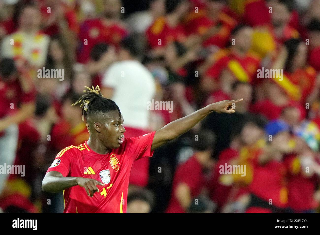 Spain's Fabian Ruiz celebrates after scoring goal 2-1 during the Euro ...