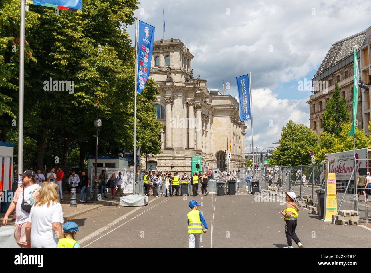 An entrance to the fan zone for Euro 2024 in Berlin Stock Photo - Alamy