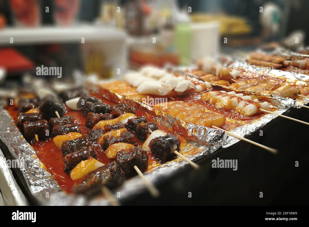 Korean street food. a delicious Asian street food, offering a tasty and ...