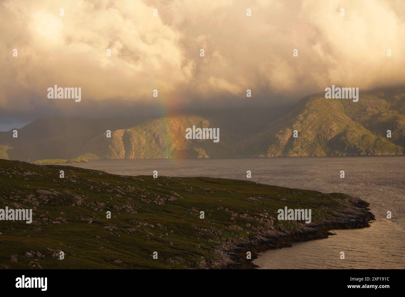 West Loch Tarbert on the Isle of Harris in the Outer Hebrides, Scotland ...