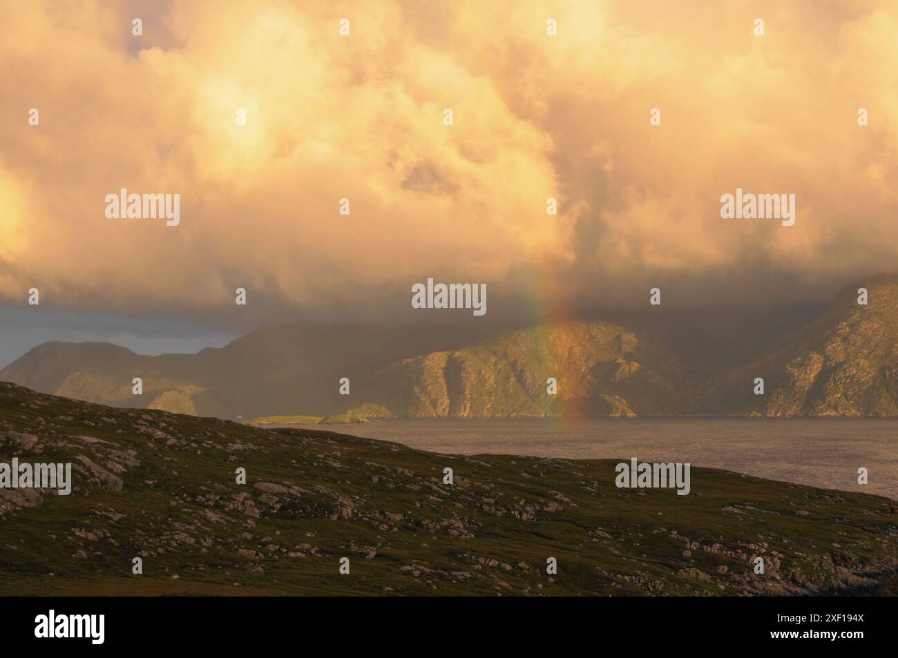 West Loch Tarbert on the Isle of Harris in the Outer Hebrides, Scotland ...