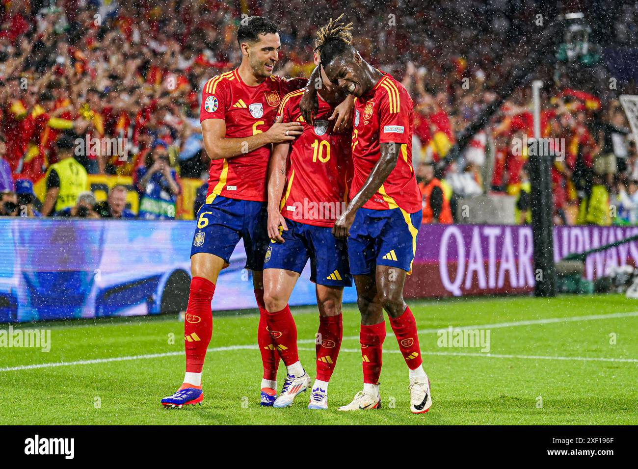 COLOGNE, GERMANY - JUNE 30: Mikel Merino of Spain, Dani Olmo of Spain ...