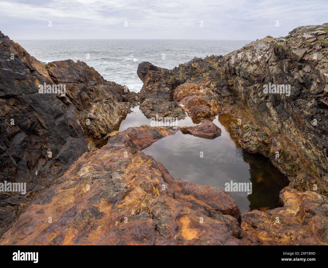 Massive iron sulphide ex-black smoker, Ore-body exposed by 18th century ...