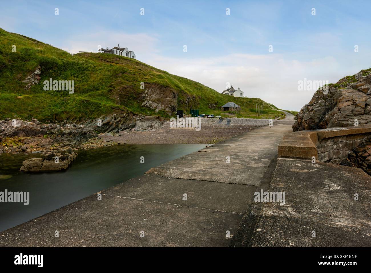 Cove is a small coastal village near Aberdeen, Scotland, with a rugged ...