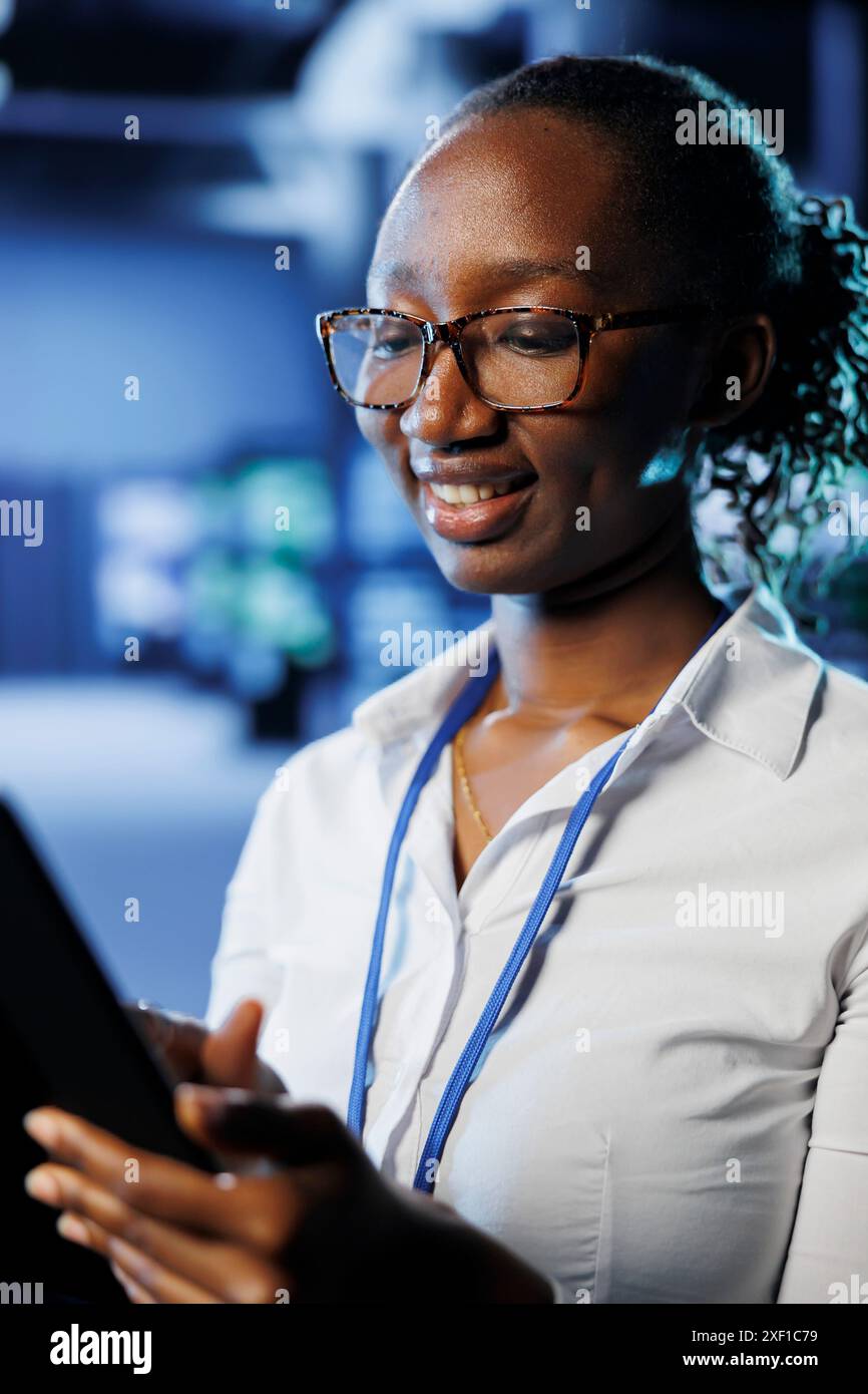Happy data center admin uses hi-res stock photography and images - Alamy