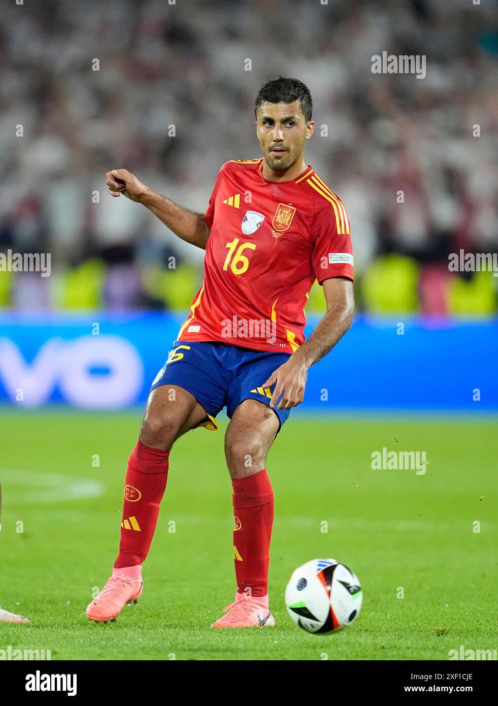 Spain's Rodri during the UEFA Euro 2024, round of 16 match at the ...