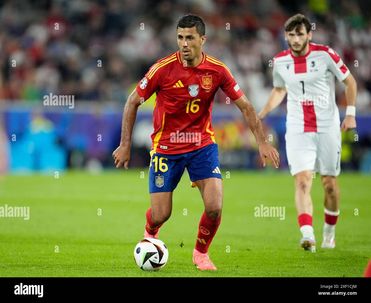 Spain's Rodri during the UEFA Euro 2024, round of 16 match at the ...