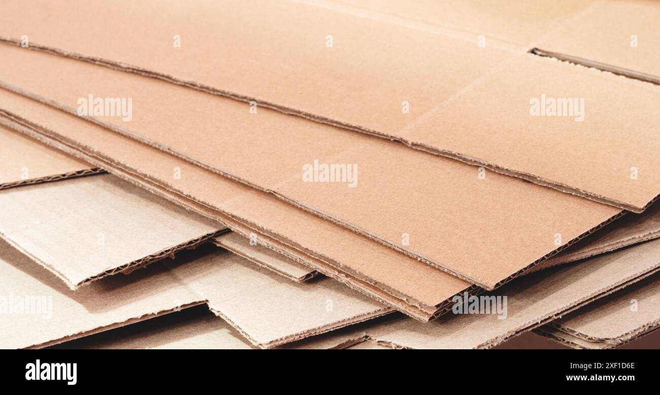 cardboard is neatly placed in a stack for further use Stock Photo - Alamy