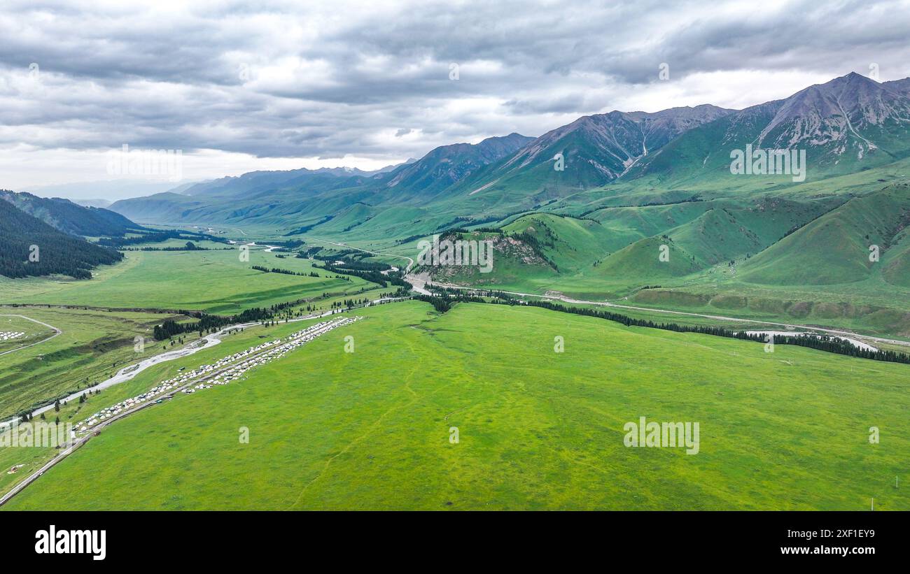 KARAMAY, CHINA - JUNE 30, 2024 - A view of the Duku Highway, known as ...