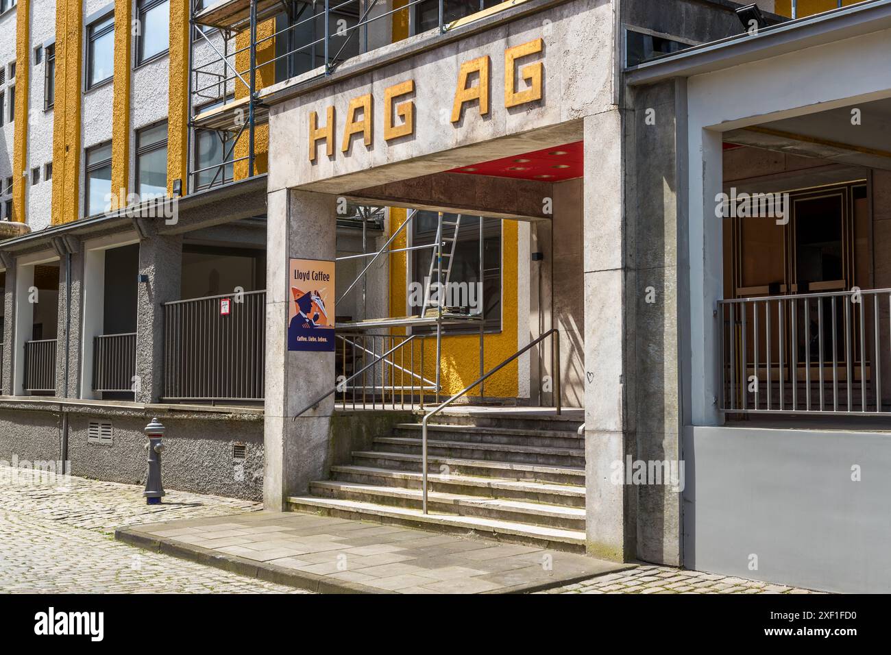 Entrance to the administration building of Kaffee HAG, the first German ...