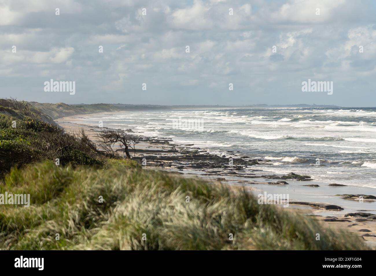 Shoreline of Byron Bay area in New South Wales, Australia Stock Photo ...