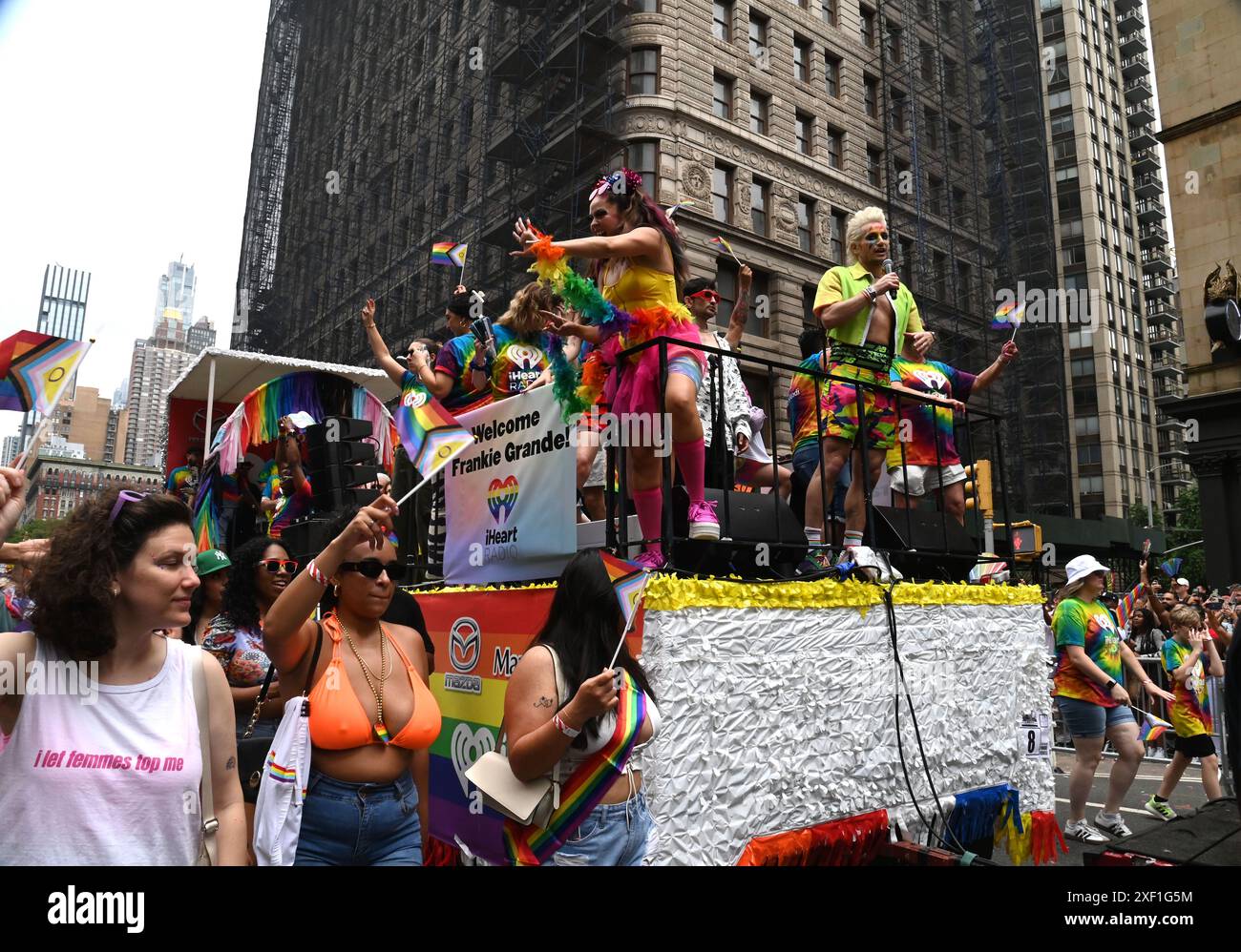 New York, USA. 30th June, 2024. A parade float travels down Manhattan's ...