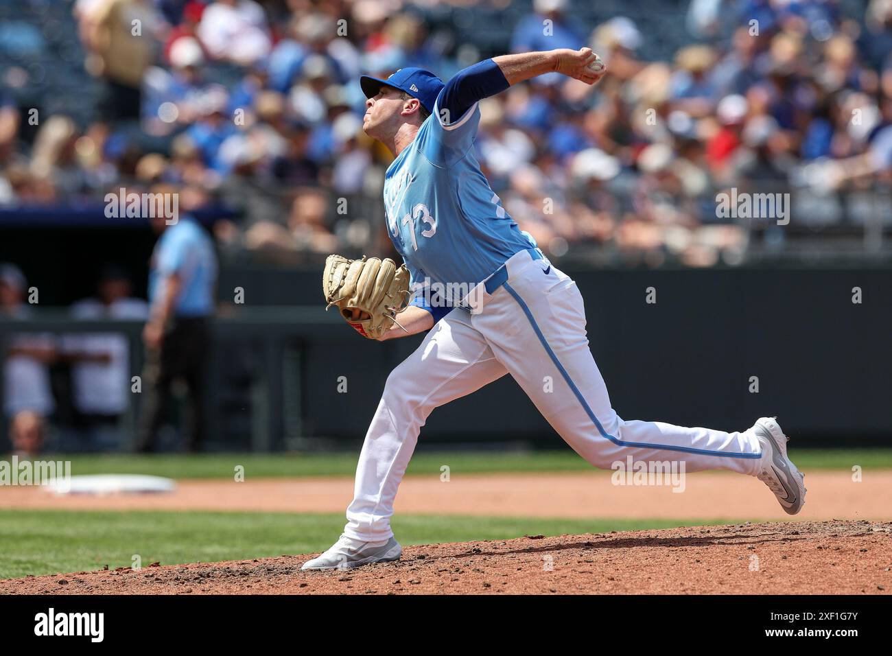 Kansas City, MO, USA. 30th June, 2024. Kansas City Royals pitcher Sam ...