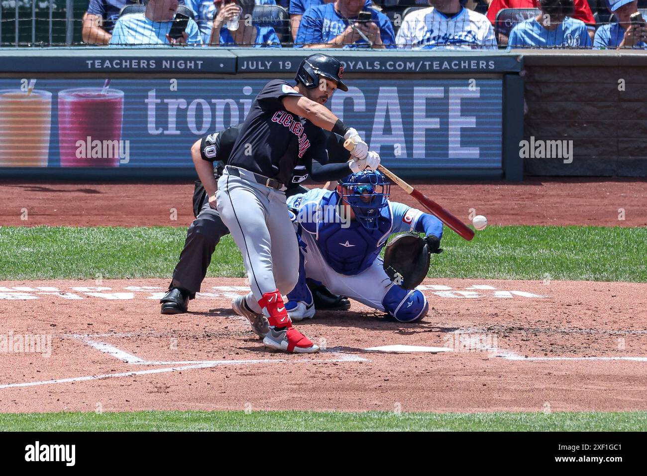 June 30, 2024: Cleveland Guardians outfielder Steven Kwan (38) hits a ...