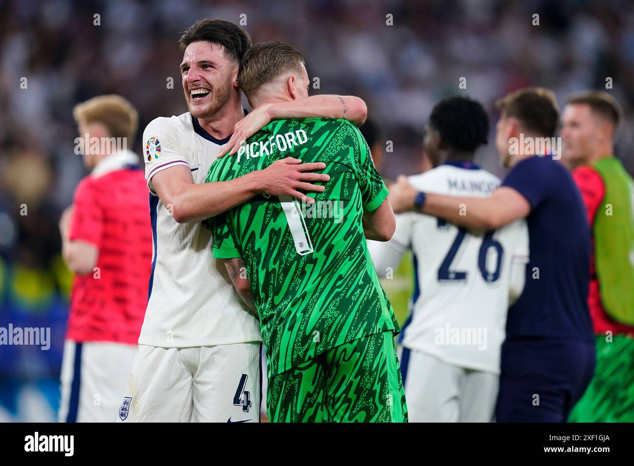 Gelsenkirchen, Germany. 30th June, 2024. Declan Rice of England ...
