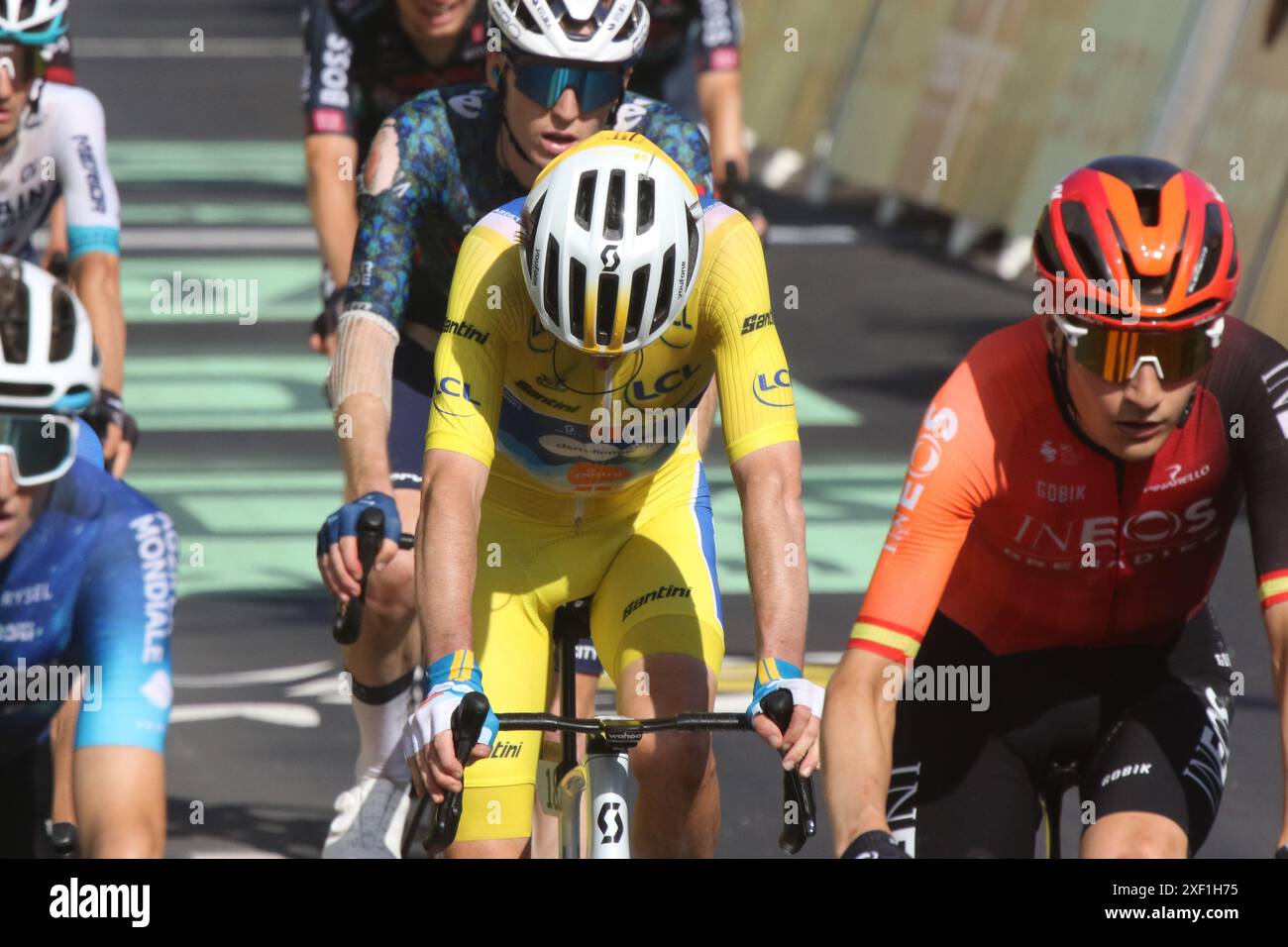 Kevin Vauquelin winner of 2024 stage 2 Tour de France in Bologne Italy ...