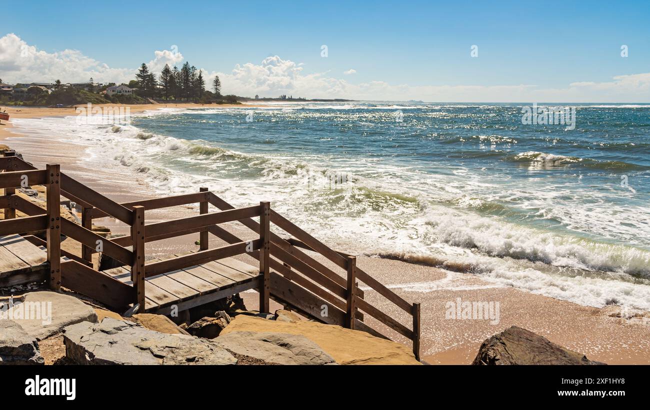 Beach side views at Sunshine Coast, Queensland, Australia on beautiful ...