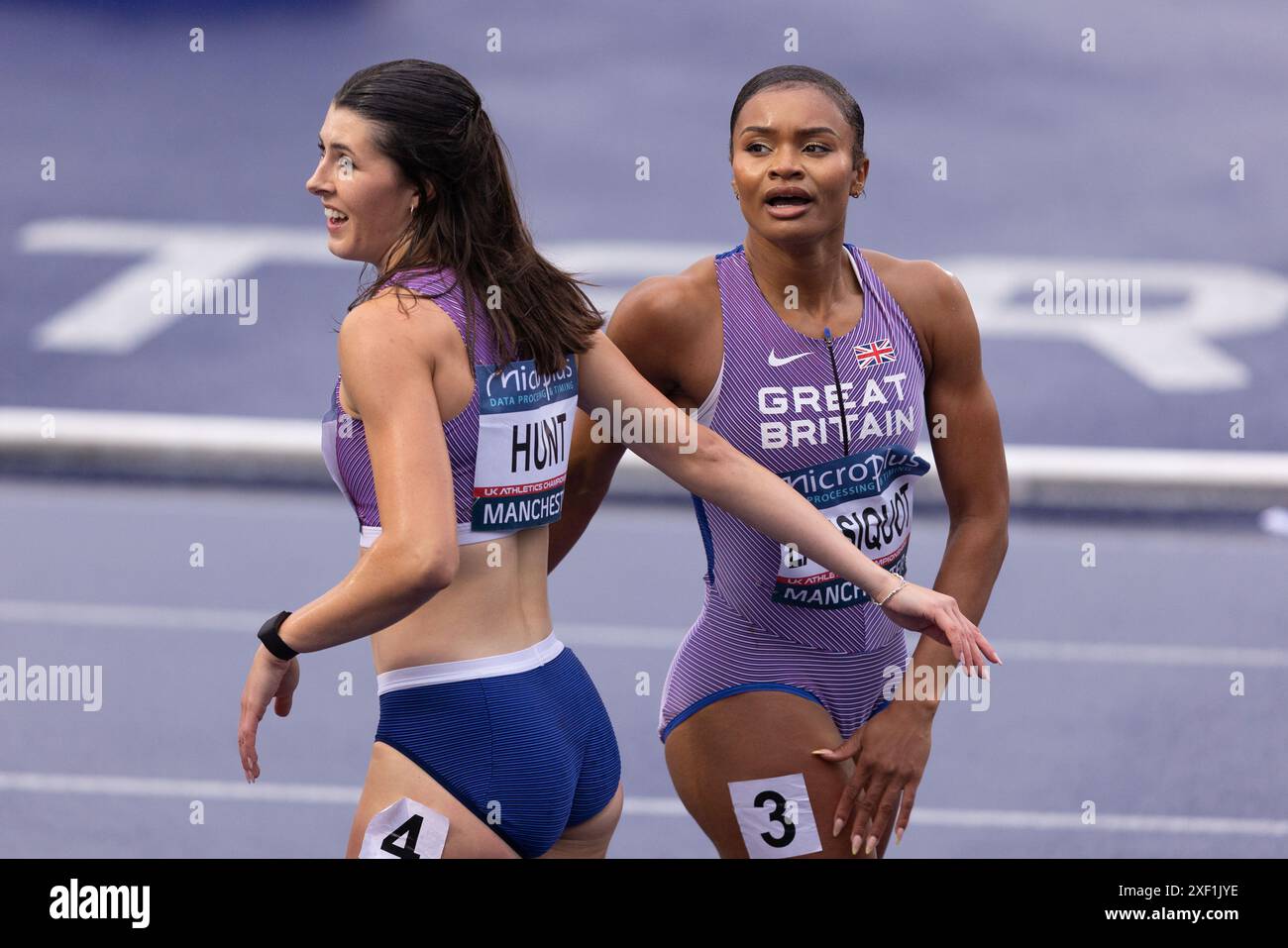 Manchester, England on Saturday 29th June 2024. Amy Hunt and Imani ...