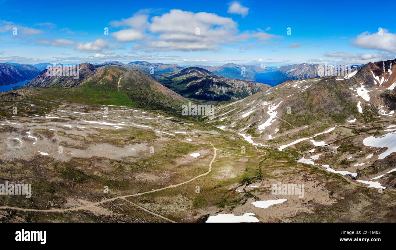 Summer time scenery in aerial view taken in Yukon Territory, Canada at ...