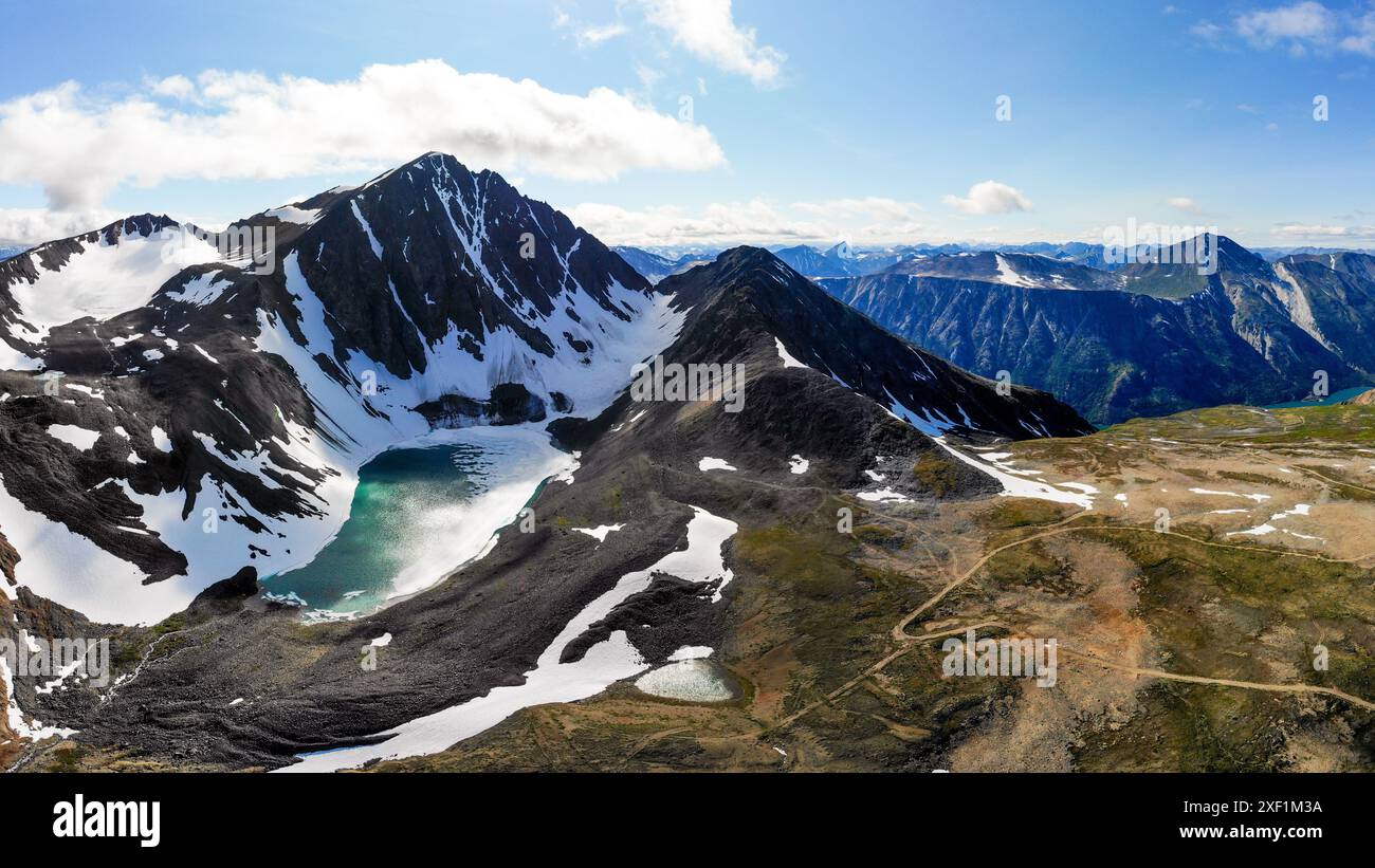 Summer time scenery in aerial view taken in Yukon Territory, Canada at ...