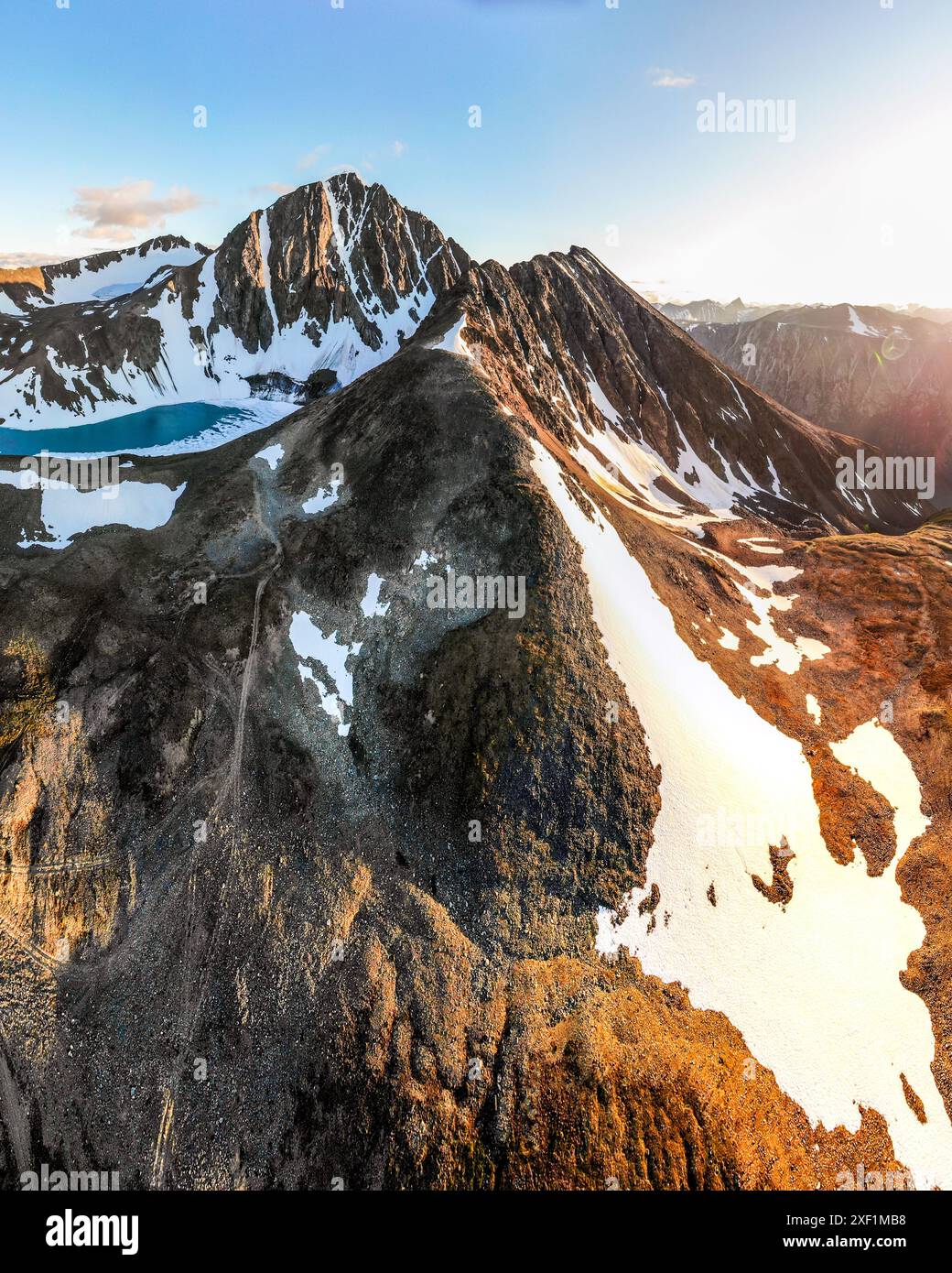 Summer time scenery in aerial view taken in Yukon Territory, Canada at ...