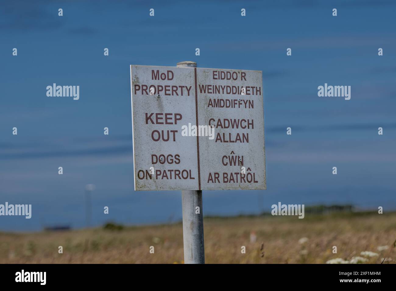 MOD warning sign for property at proposed site of new DARC Radar ...