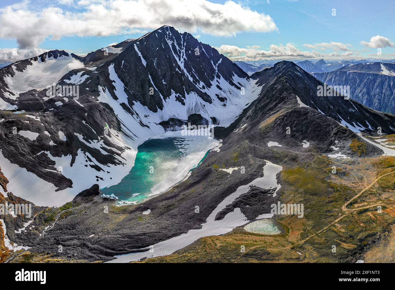 Summer time scenery in aerial view taken in Yukon Territory, Canada at ...