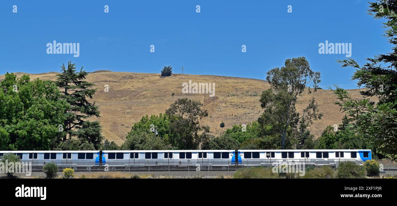 BART train in Fremont, California Stock Photo - Alamy