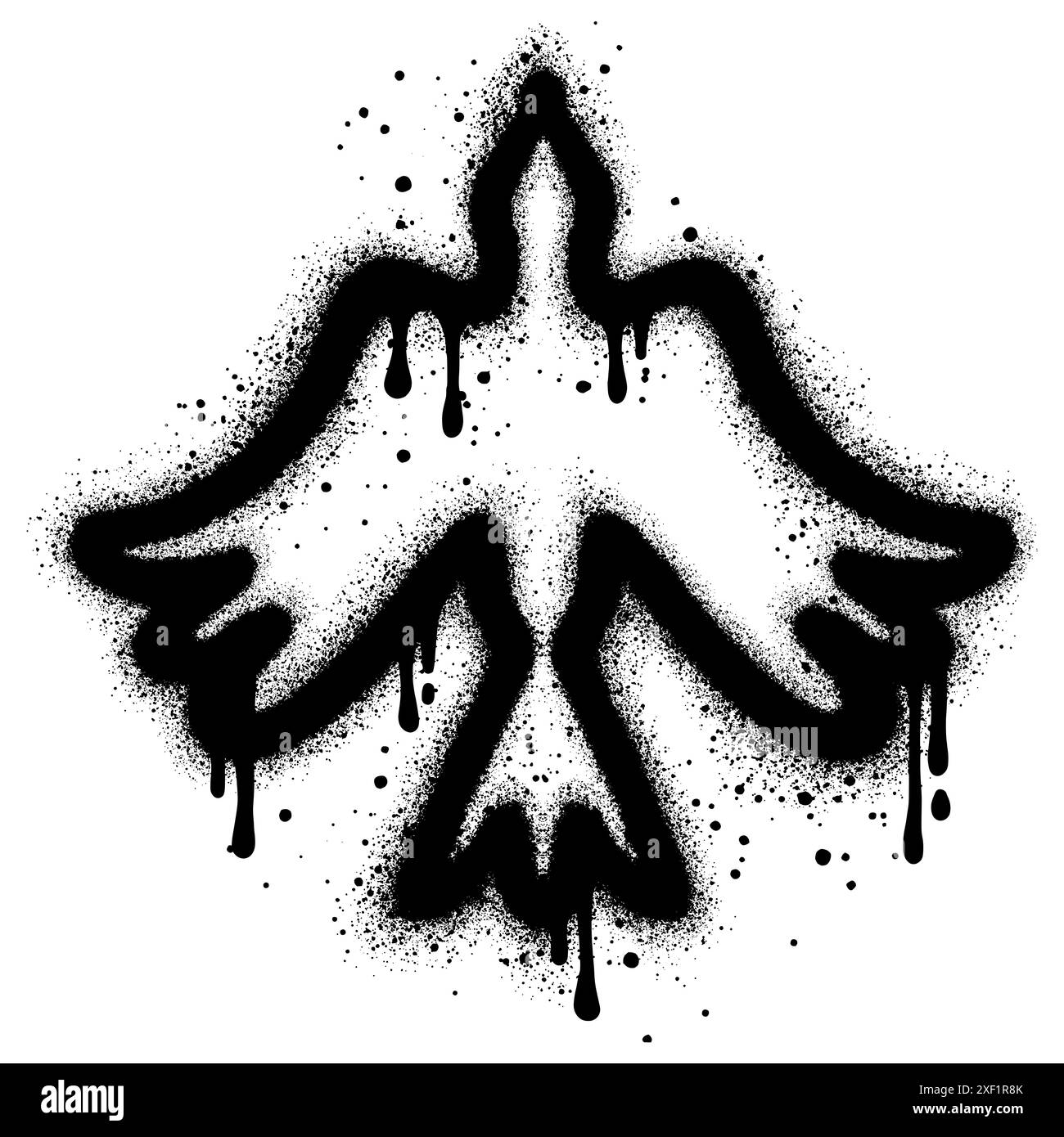 Bird graffiti with black spray paint Stock Vector Image & Art - Alamy