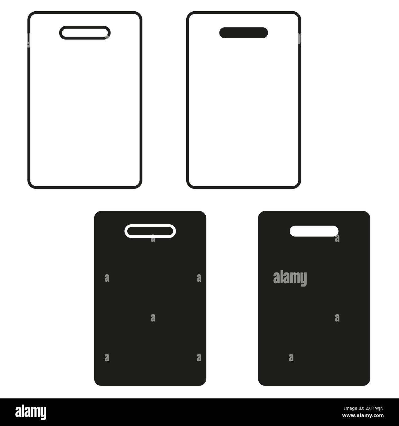 Badge icons set. Simple black and white. Rectangular design. Vector ...