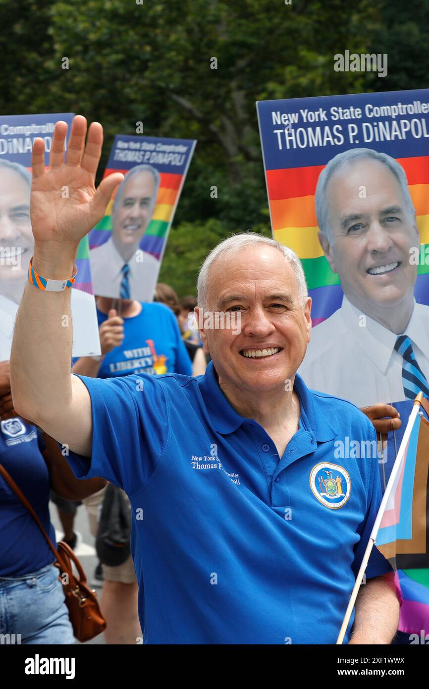 New York, USA, June 30, 2024 - Thomas Dinapoli and Thousands of people ...