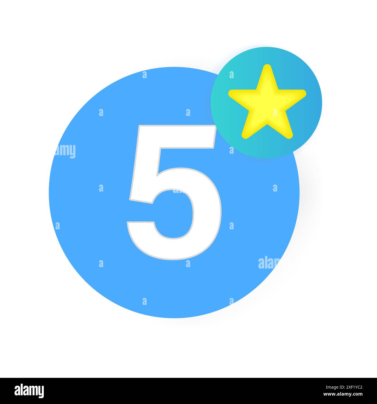 Star with number five hi-res stock photography and images - Alamy