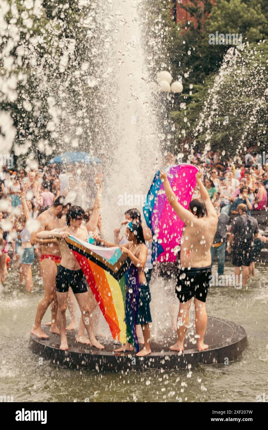 Manhattan, USA. 30th June, 2024. Thousands of demonstrators participate ...