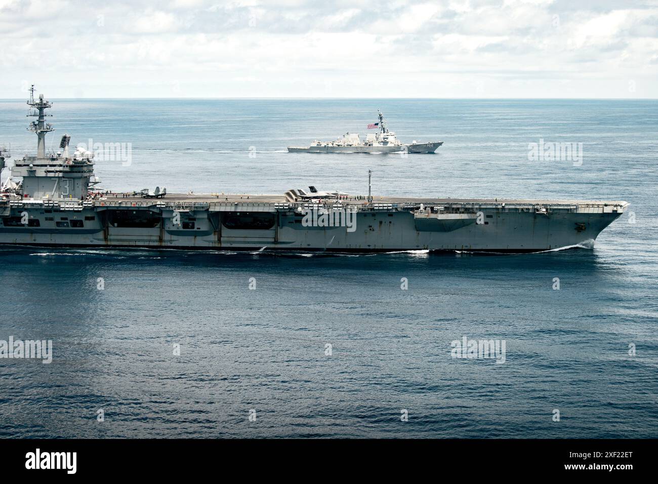 Nimitz-class aircraft carrier USS George Washington (CVN 73) and ...