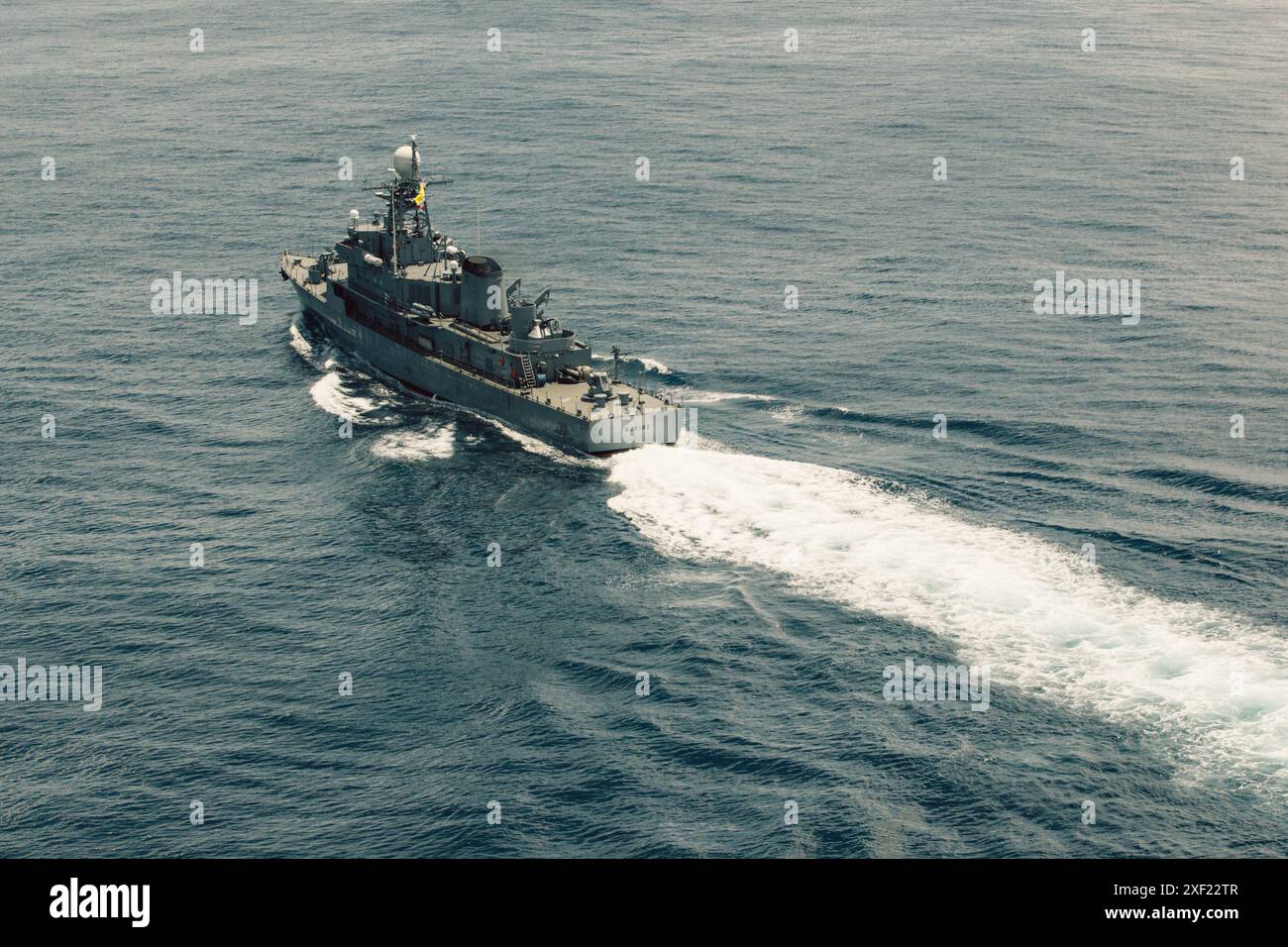 Colombian navy corvette ARC Nariño (CM-55) transits during a photo ...