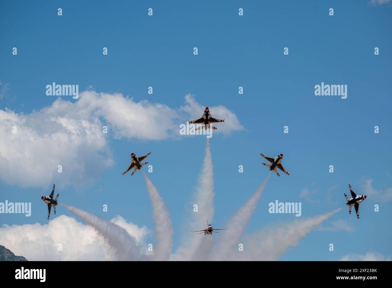 The U.S. Air Force Thunderbirds perform during the Warriors Over the ...