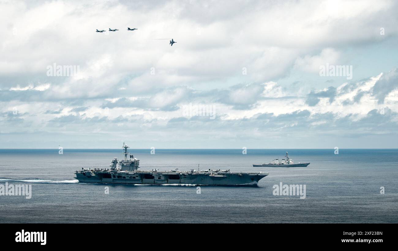 Nimitz-class aircraft carrier USS George Washington (CVN 73) and ...